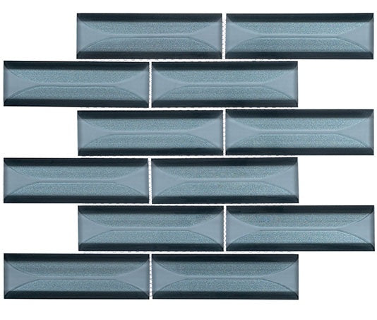 GT Frey Facade Collection Valley Tram 11 13/16" x 11 5/8" Mosaic Tile ...