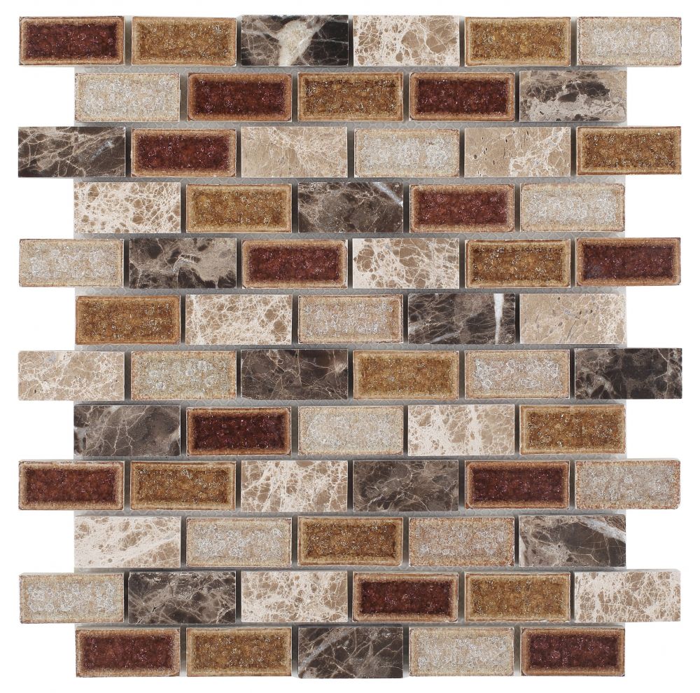 Elysium Tiles Princess Brick 10.75" x 11.75" Mosaic Tile – GVG Stone ...