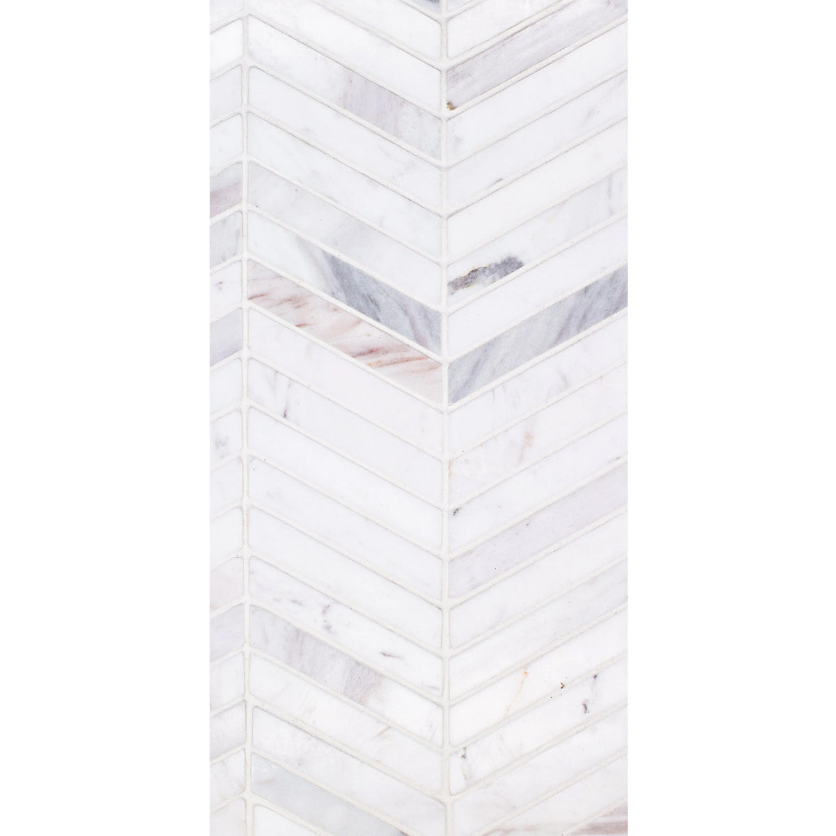 Total Home Distributors Sto-Re Collection Polished Volakas Chevron 5/8 ...