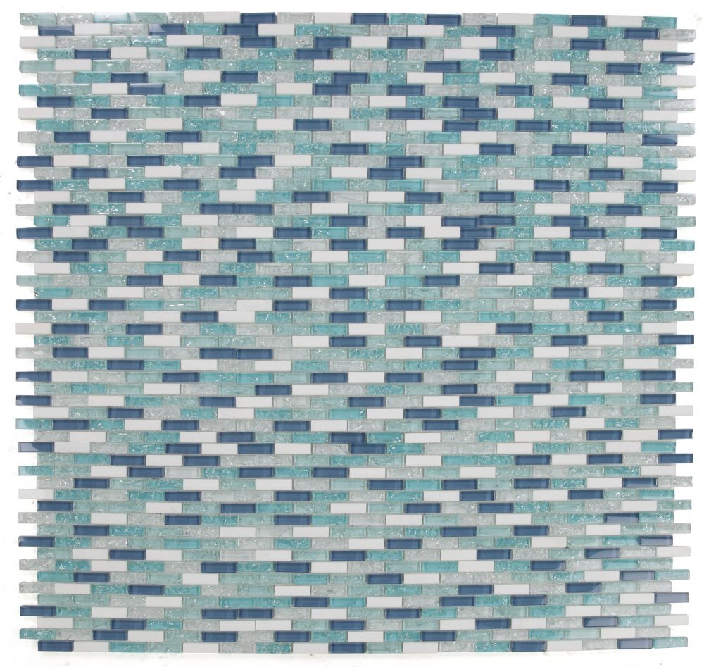 Elysium Tiles Icy Royal Blue 11.75" x 12" Mosaic Tile – GVG Stone ...