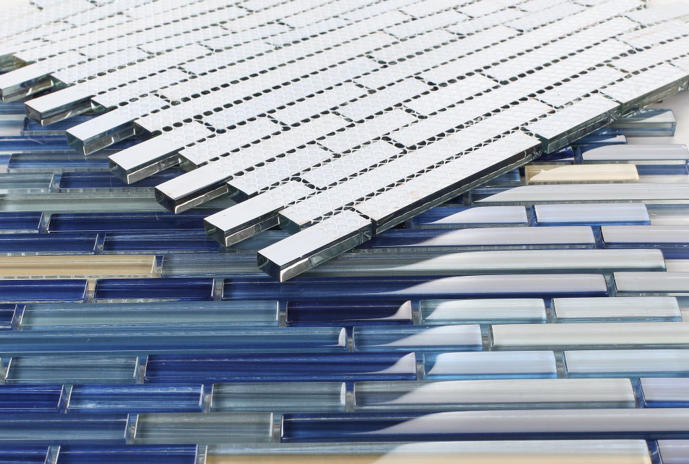 Elysium Tiles Rain Sapphire 11.75" x 12" Mosaic Tile – GVG Stone ...